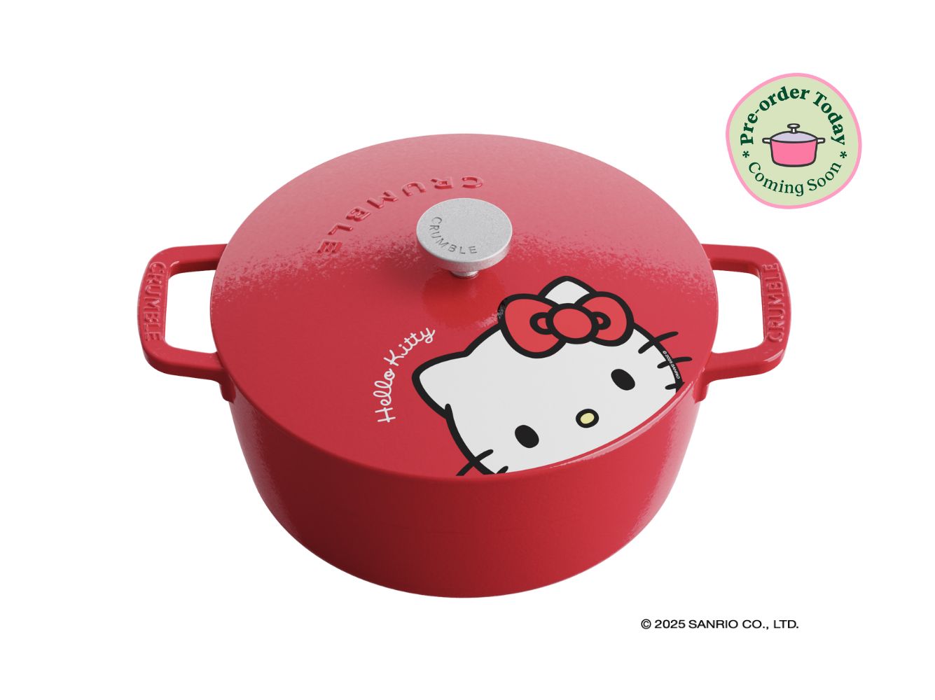 Limited Edition Hello Kitty 26cm Round Dutch Oven | Crumble Cookware