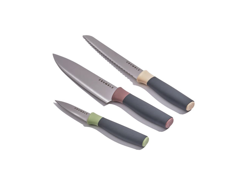3-Piece Easy Knife Set | Crumble Cookware